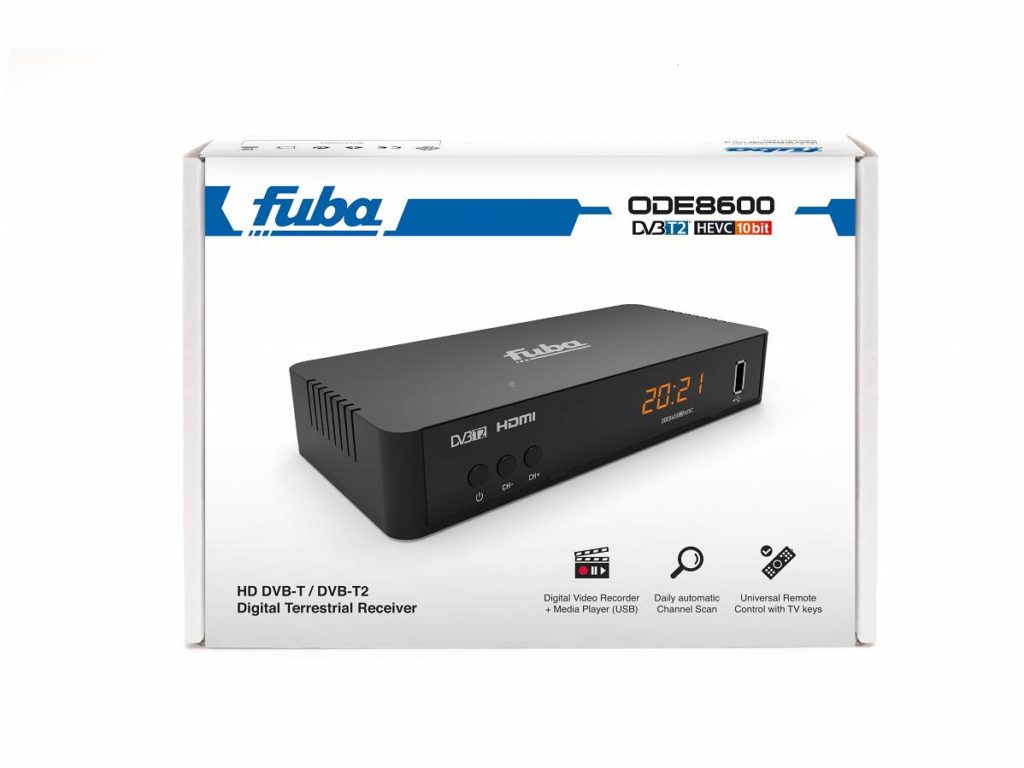 Dekoder Tuner DVBT/T2 FUBA ODE8600 HEVC 10bit 10sztuk